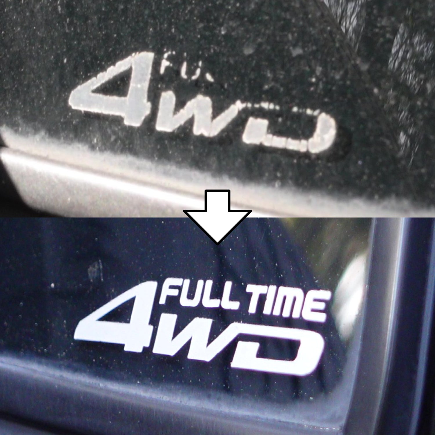 FULL TIME 4WD Rear Window Sticker for Toyota LandCruiser Models ...